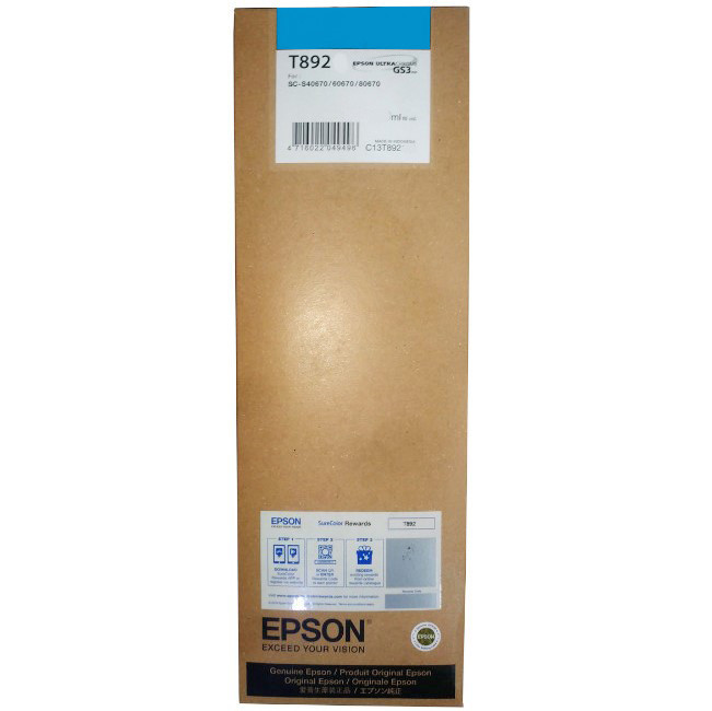Mực in Epson màu xanh T892 (C13T892200) Dùng Cho Máy in SC-S80670