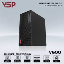 Vỏ máy tính VSP V600 kèm 1 Fan (Mid Tower/ Đen).Alpha.vn