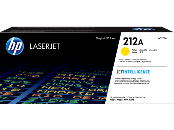 Mực in chính hãng HP 212A Yellow LaserJet Toner Cartridge (W2122A)